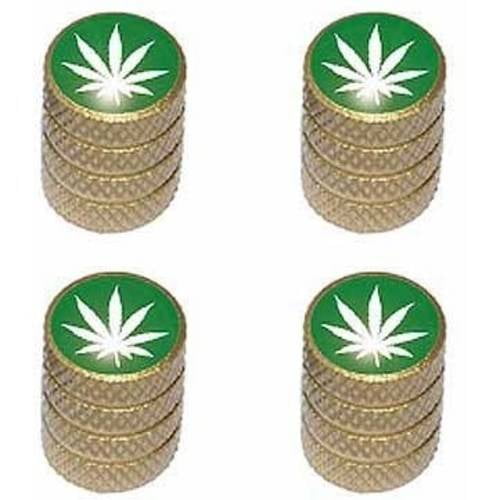 Marijuana Leaf Pot Tire Rim Wheel Aluminum Valve Stem Caps, Multiple ...