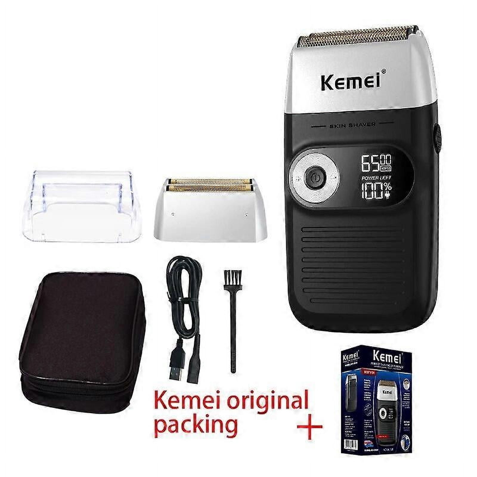 Kemei Rasoir Électrique pour Hommes Rasoir Rechargeable Rasoir ...