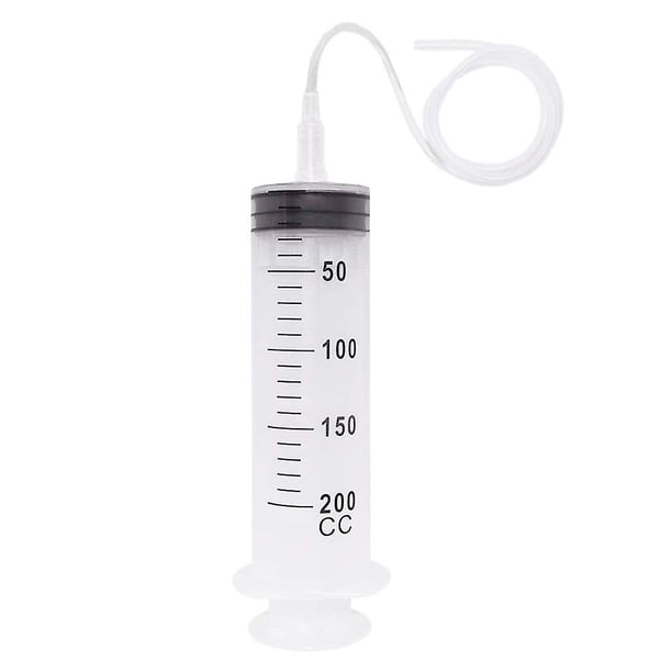 Jeringa plástica reutilizable grande del aceite con el tubo de 1m ...