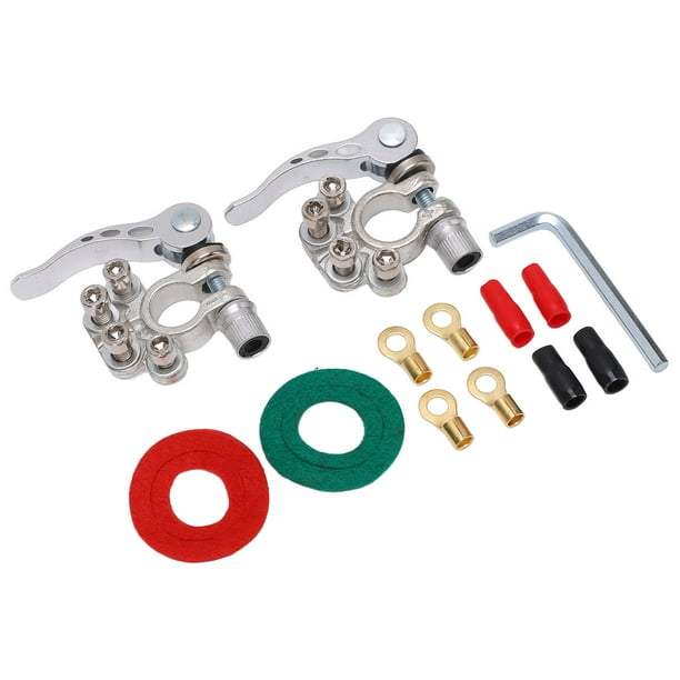 Top Post Battery Terminal, Brass Steel Universal 4 Way Battery Terminal ...