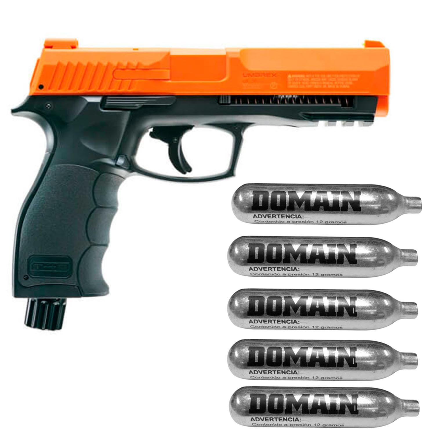 Pistola Pimienta Protección Personal 12.7mm + 5 Tanques Co2 De Uso ...