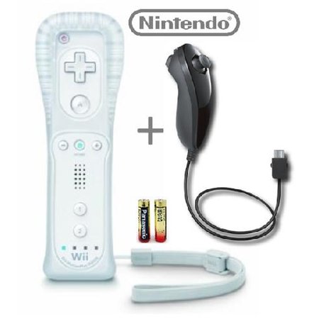Official Nintendo Wii/Wii U Remote Plus Controller (White) and Nunchuk ...