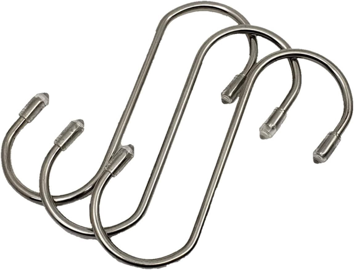 3.4" S Hooks 20 Pack Stainless Steel, S Shaped Metal Hanger, Heavy Duty ...