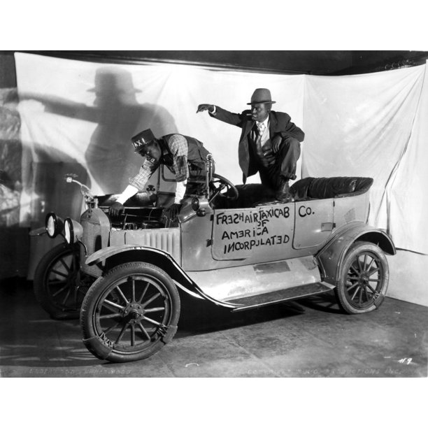 Amos & Andy Riding on Car With Shadow - Television Still Photo Print (8 ...