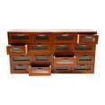 Brown Vintage Wooden Storage Box, Wooden Multi Drawer Storage Organizer ...