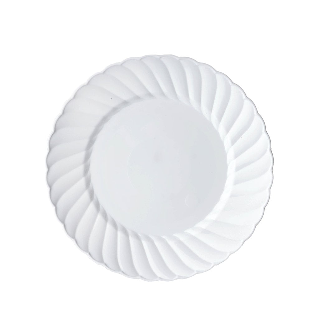 balsacircle-12-pcs-6-inch-white-plastic-round-plates-disposable