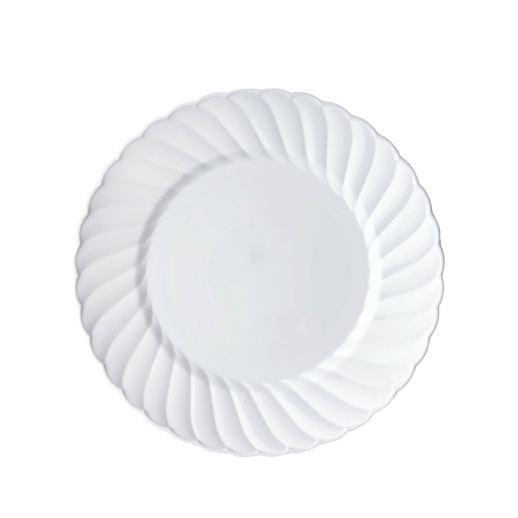BalsaCircle 12 Pcs 6 Inch White Plastic Round Plates Disposable BalsaCircle 12 Pcs 6 Inch White Plastic Round Plates Disposable