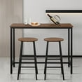 Topbuy 3-Piece Pub Bar Table Set Kitchen Counter Height Table Set with ...