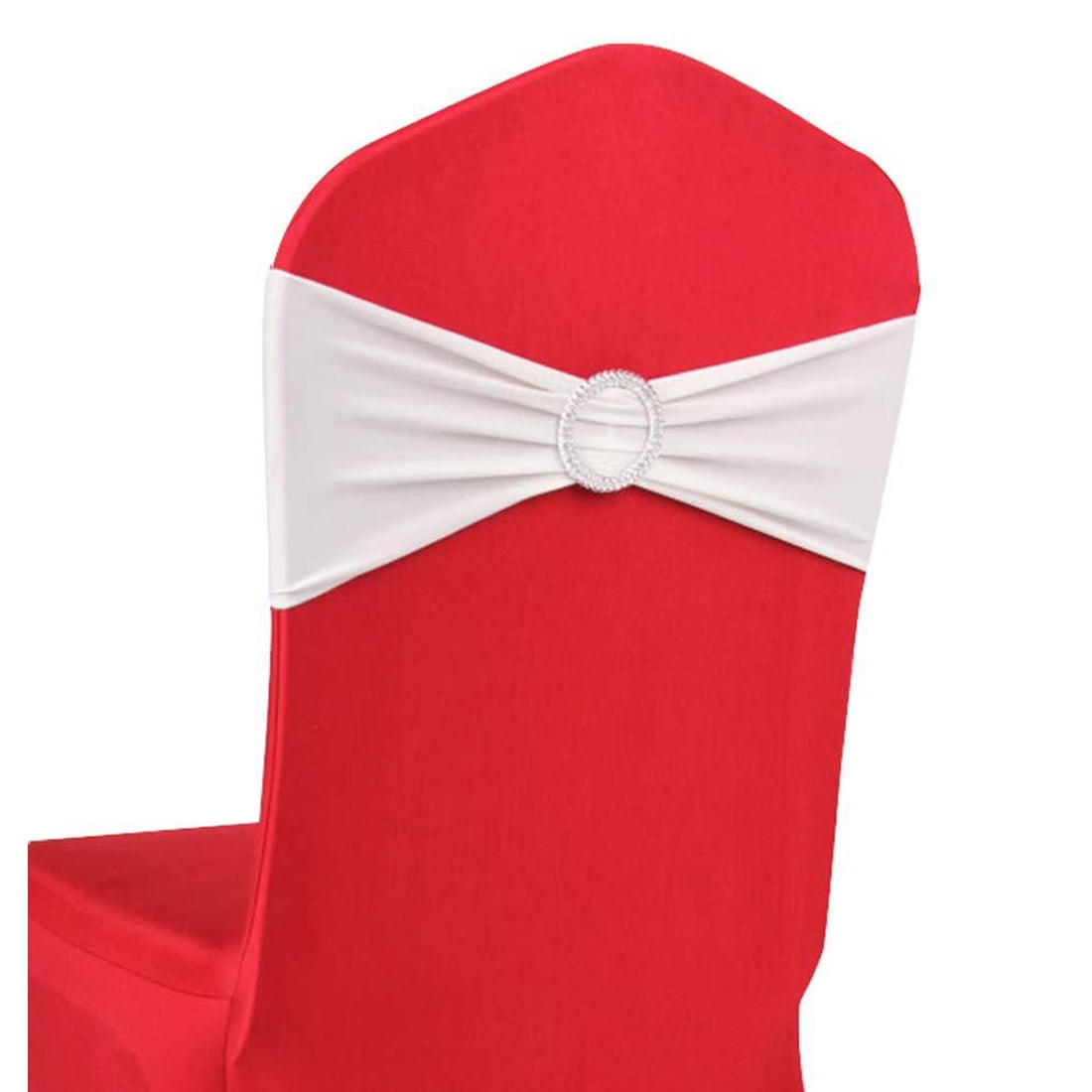 Gowinex 10pcs White Spandex Chair Bands With Buckle - Walmart.com