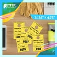 Yellow Parking Hang Tags, 100 Pack, Temporary Tags, 3.15 x 4.75 Placards for Rearview Mirrors by ...