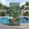 MAYEERTY 5 Panels Outdoor Metal Planter Box, Durable Weather-Resistant ...