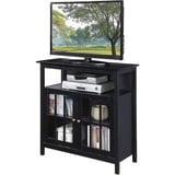 HomeStock Contemporary Cool TV Stand with Storage Cabinets, Shelved ...