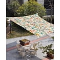 Colorful Leaf Sun Shade Sail 12'X16' Spring Watercolor Orange Green ...
