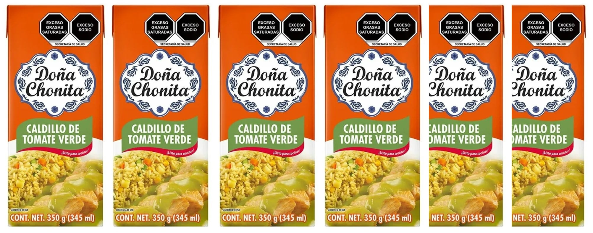 6 Pack Caldillo de tomate verde La Costeña Doña Chonita 350 g Cada Uno ...