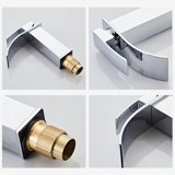 Bathroom Sink Faucet Waterfall, Stainless Steel Bathroom Faucet, Hot ...