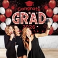 Congrats Grad 2026 Banner, Large Graduation Banner Red Graduation Party ...