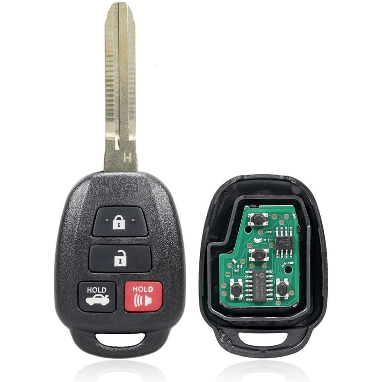 Replacement Key for 2014 2016 Toyota Camry Corolla Keyless Entry Remote Fob HYQ12BEL H Chip New Uncut Blade