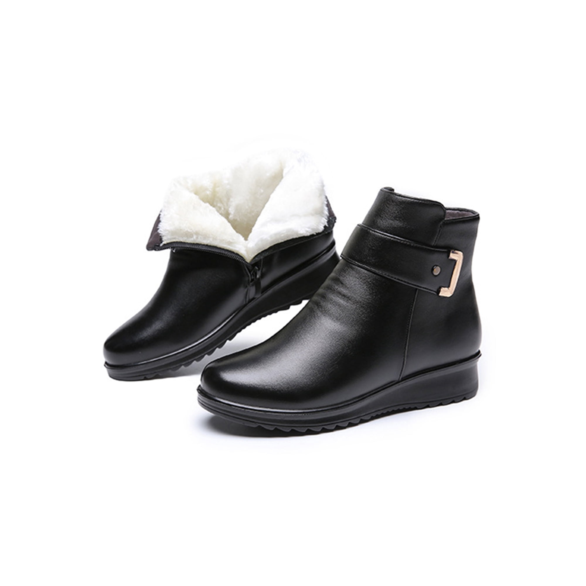 Click here for Avamo Ladies Warm Booties Faux Fur Winter Boot Plu... prices