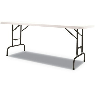 Alera Foldable Wood Table, Laminate Top, Steel Legs, 59.88w x 17.75d x ...