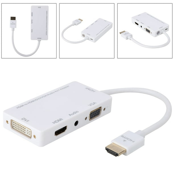 Cabledeconn 4 In 1 To VGA/ DVi Audio Multifunction Converter 1920x1080P ...