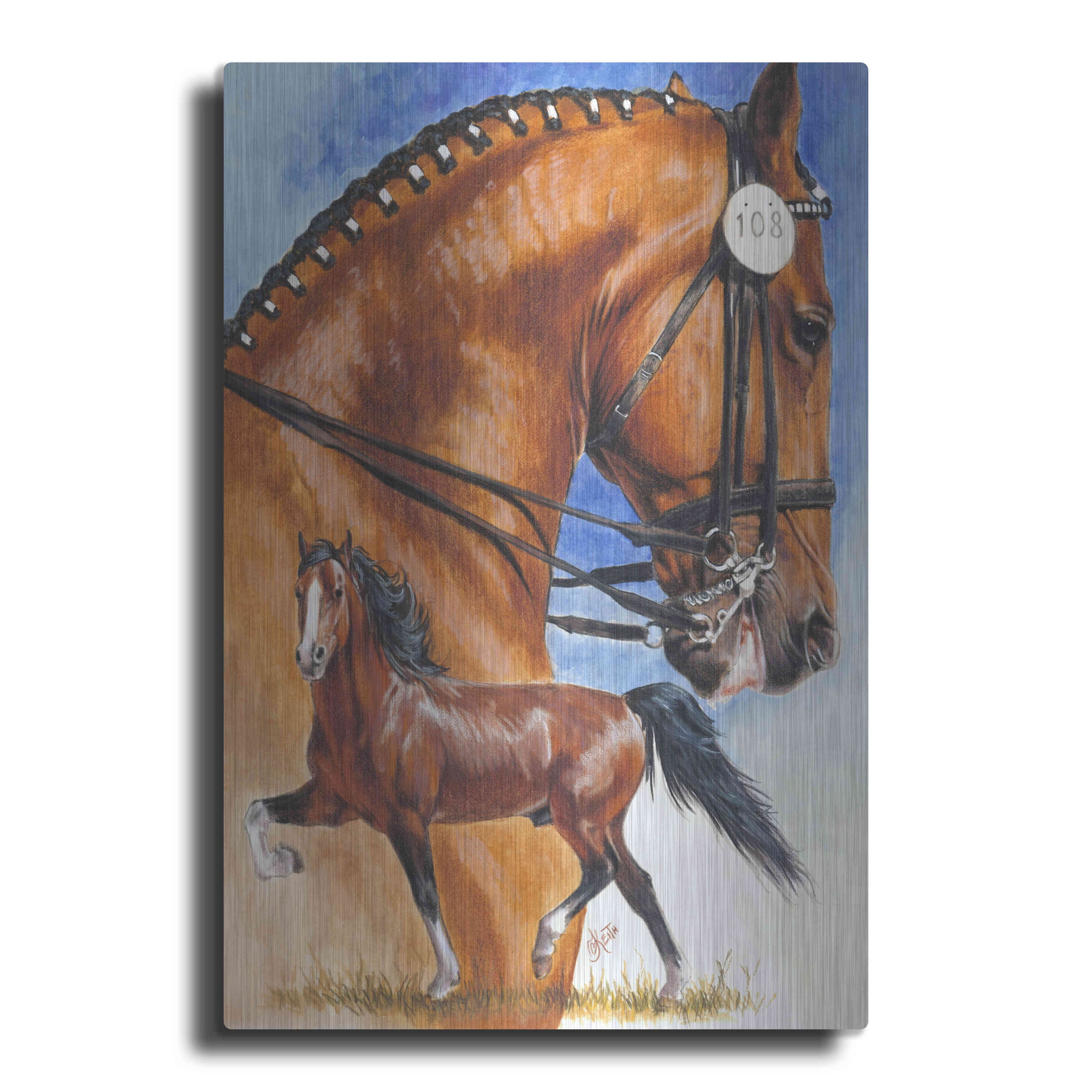 Luxe Metal Art 'Hackney' by Barbara Keith, Metal Wall Art, 24"x36 ...