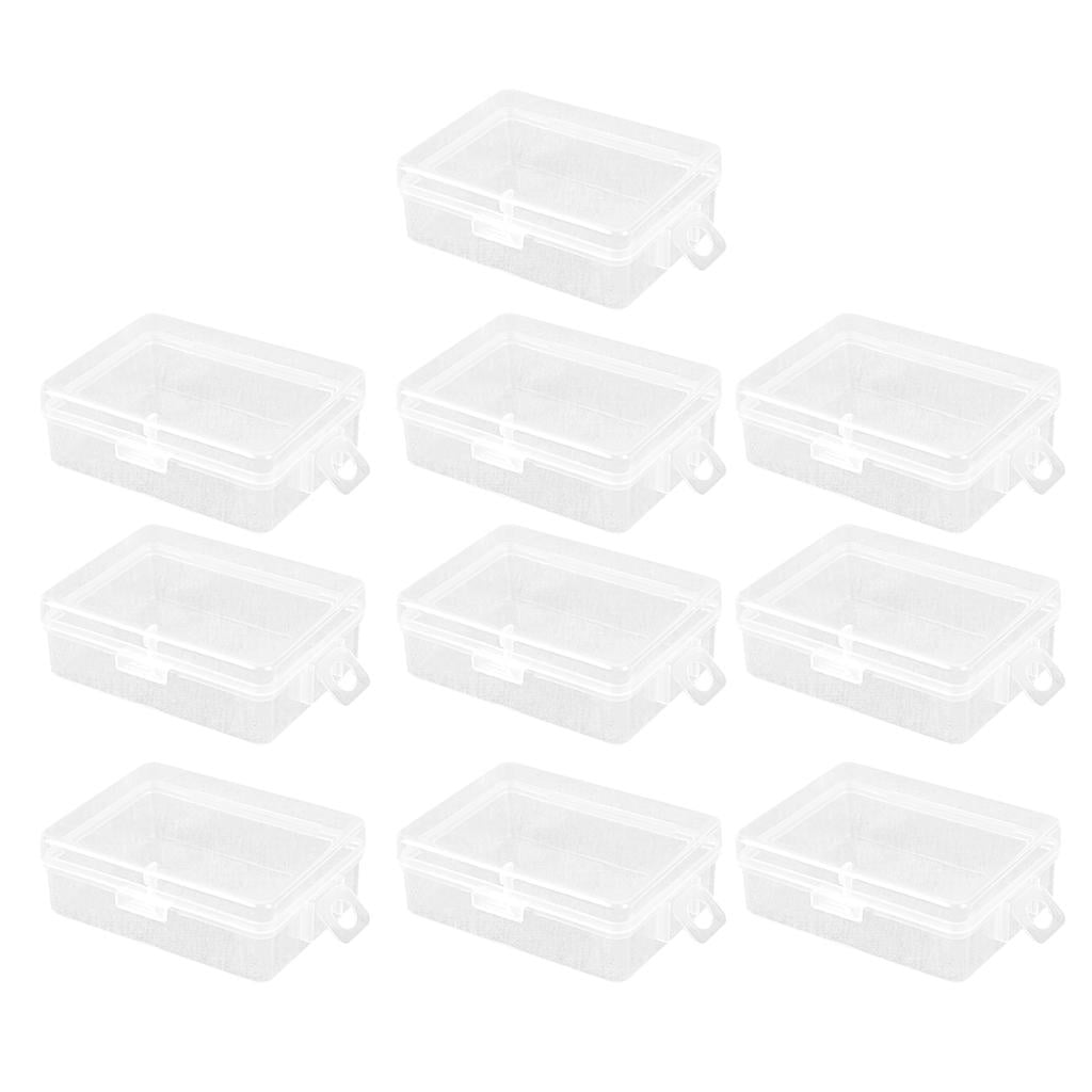 10 Pack Clear Beads Storage Containers Box With Lid For Beads Jewelry ...