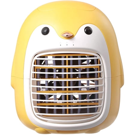 Cute Penguin Portable Air Conditioner Fan, Rechargeable Usb Wireless ...