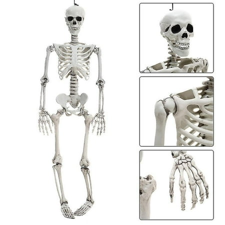 90cm Full Size Poseable Human Prop Skeleton Party Haunted House ...
