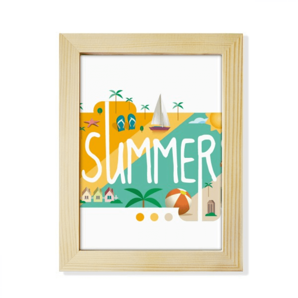 Summer Season Illustration Desktop Adorn Photo Frame Display Art ...