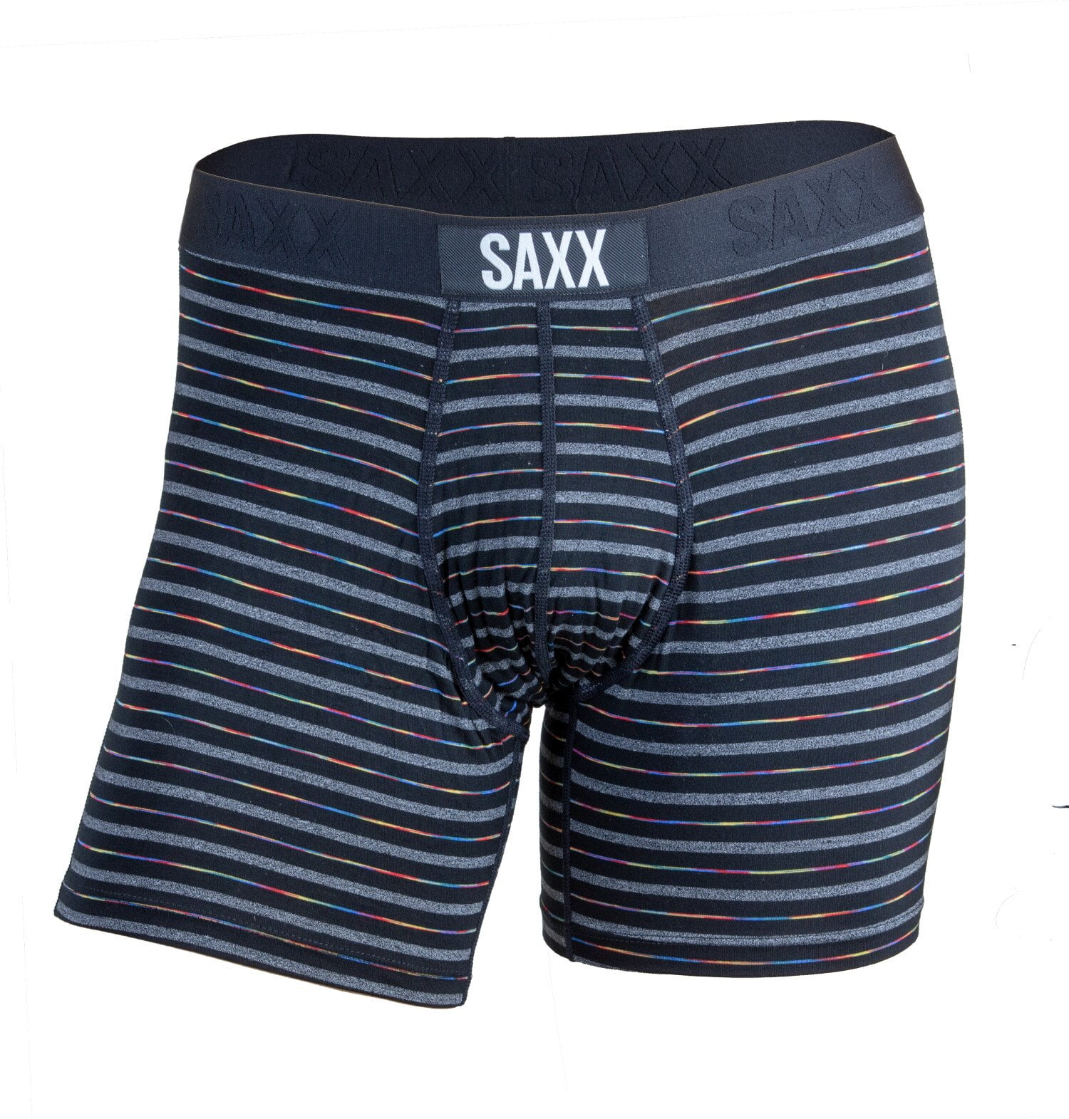 Saxx Men's Vibe Modern Fit Boxer (X-Large, Black Gradient Stripe ...
