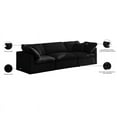 Free Shipping! Meridian Furniture Plush Couch Black Velvet Standard ...
