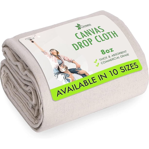 4 X 5 Canvas Drop Cloth Tarp Canvas Fabric Drop Cloth Curtains Drop ...