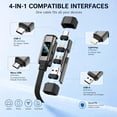 4 in 1 Smart Display Keychain Cable, 65W PD Fast Charging Multi Short ...