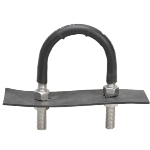 Boat U Bolt Cote | 1/2 x 2 1/2 x 5 1/4 Inch Rubber Coated Stainless ...