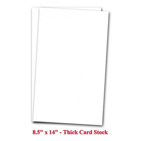 8.5" x 14" White Thick Heavyweight Card Stock - 100lb Cover - 270 GSM ...