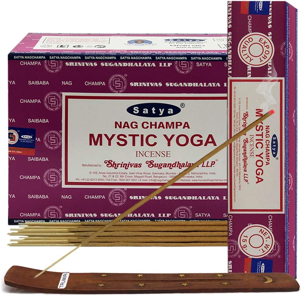 Mystic Yoga Incense Sticks And Incense Stick Holder Bundle Insence ...