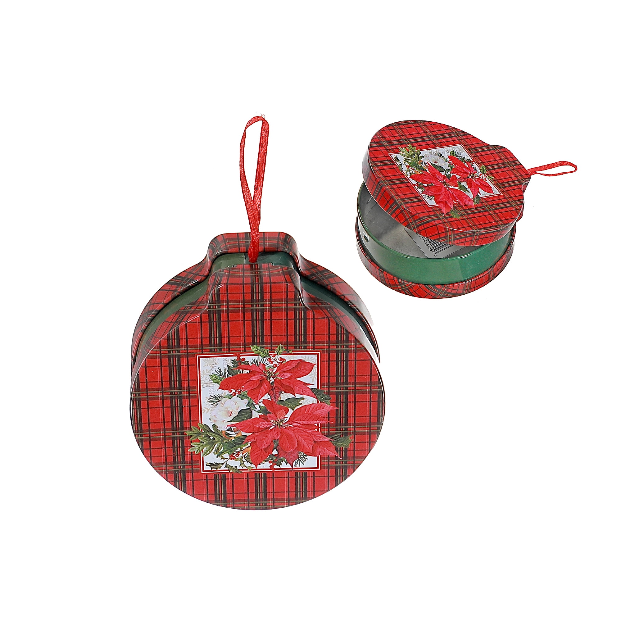 Click here for Ih Casadécor Tin Can Ornament (Red Plaid - Poinset... prices