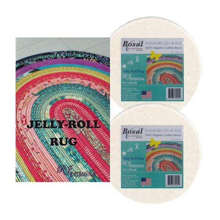 Jelly Roll Rug Kit Bundle, Including Pattern and Two (2) Rolls of Bosal ...