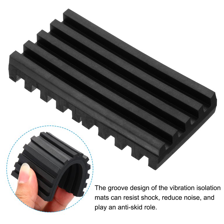 Uxcell Rubber Anti Vibration Pads, Vibration Isolation Mats 4" x 2" x 0 ...