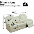 Multifunction Power Air Leather Recliner Sofa with LED Lights, Living ...