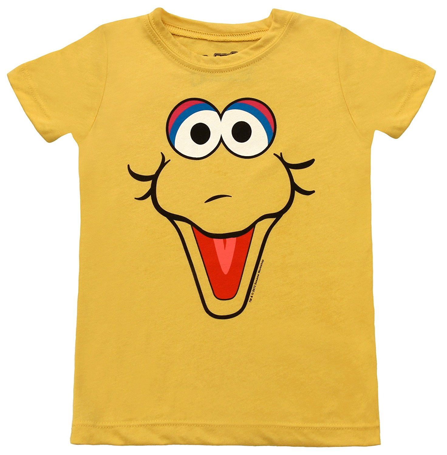 Sesame Street Big Bird Face Toddlers Yellow T-Shirt - Walmart.com