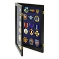PENNZONI Medals Display Case, Military Shadow Box, Black w/ Blue Felt ...