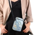 HELLHERO Marble Grain Shoulder Bags Polyester 2 Zippers Shoulder Bag ...