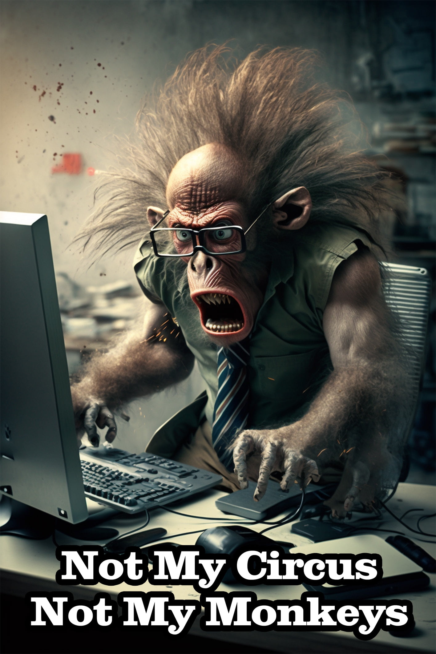 24x36 gallery poster, not my monkeys not my circus office 5 - Walmart.com