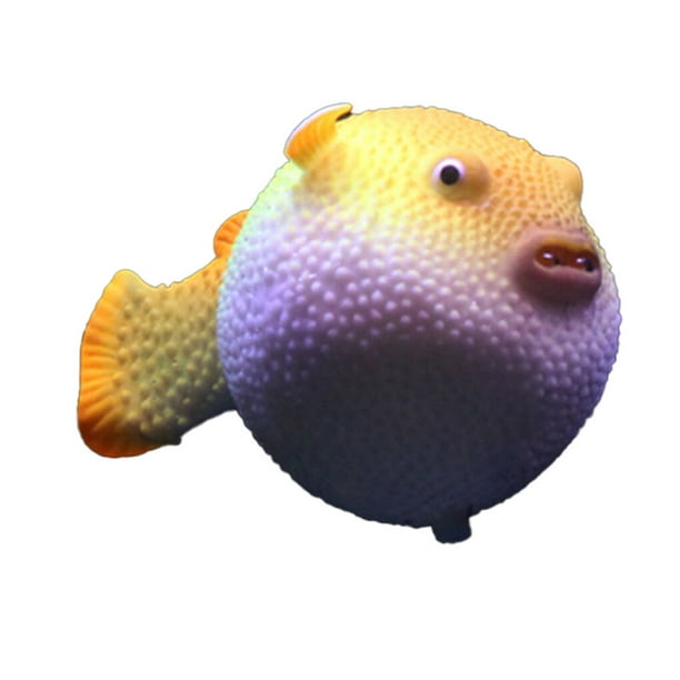 Landscaping Small Aquarium Puffer Fluorescent Simulation Puffer Fish ...