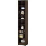 Home Square 9 Shelf Narrow Bookcase Set in Cappuccino (Set of 2 ...