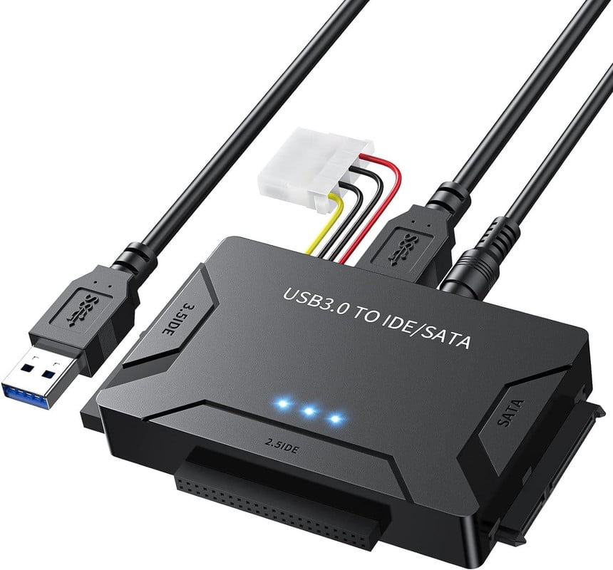 Adaptador USB 3.0 a IDE y SATA zhang ming 2.5/3.5 Windows 10/8/7 Mac OS ...