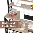 6-Tier Kitchen Baker's Rack, 31.5-Inch Coffee Bar Table & Microwave ...