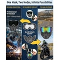 Detachable Full Face Goggle Mask,Goggle Mask for Welding & Riding,Anti ...