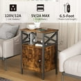 End Table with Charging Station, Side Table with Power Outlet & USB ...